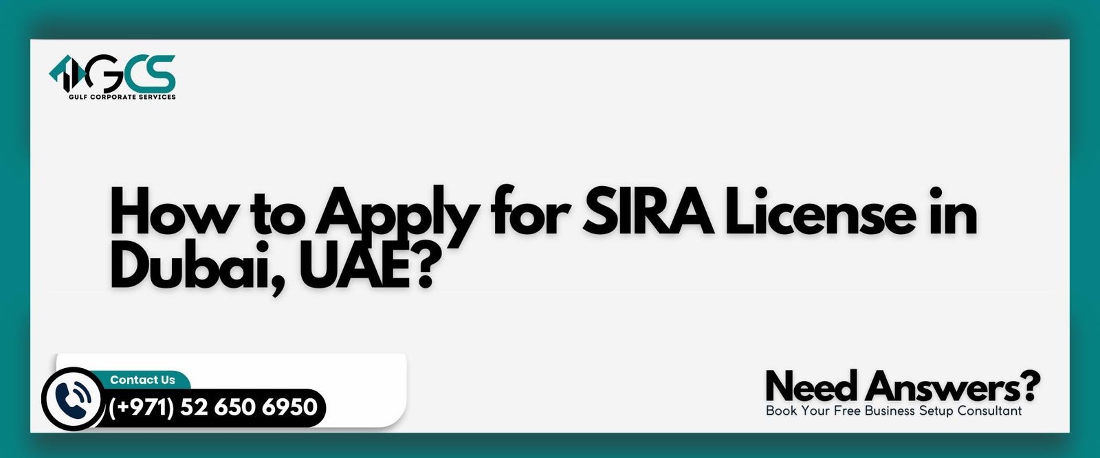 How to Apply for SIRA License in Dubai, UAE? | GCS Group